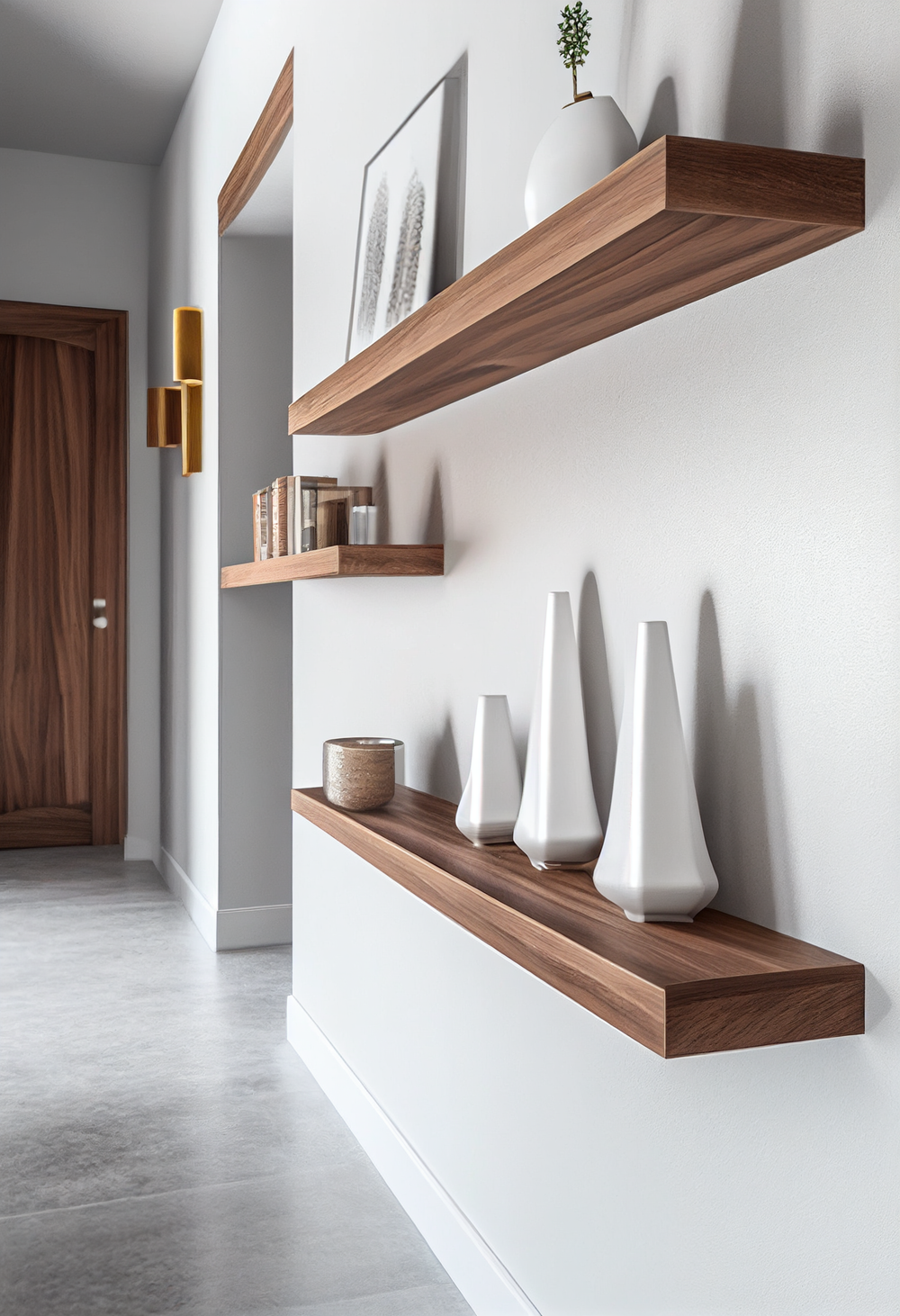 Walnut Shelves - Solid High-End Walnut Wall Shelf Units - FREE P&P