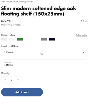 Custom Shelves - Bespoke Made to Measure Wooden Shelves - Free P&P