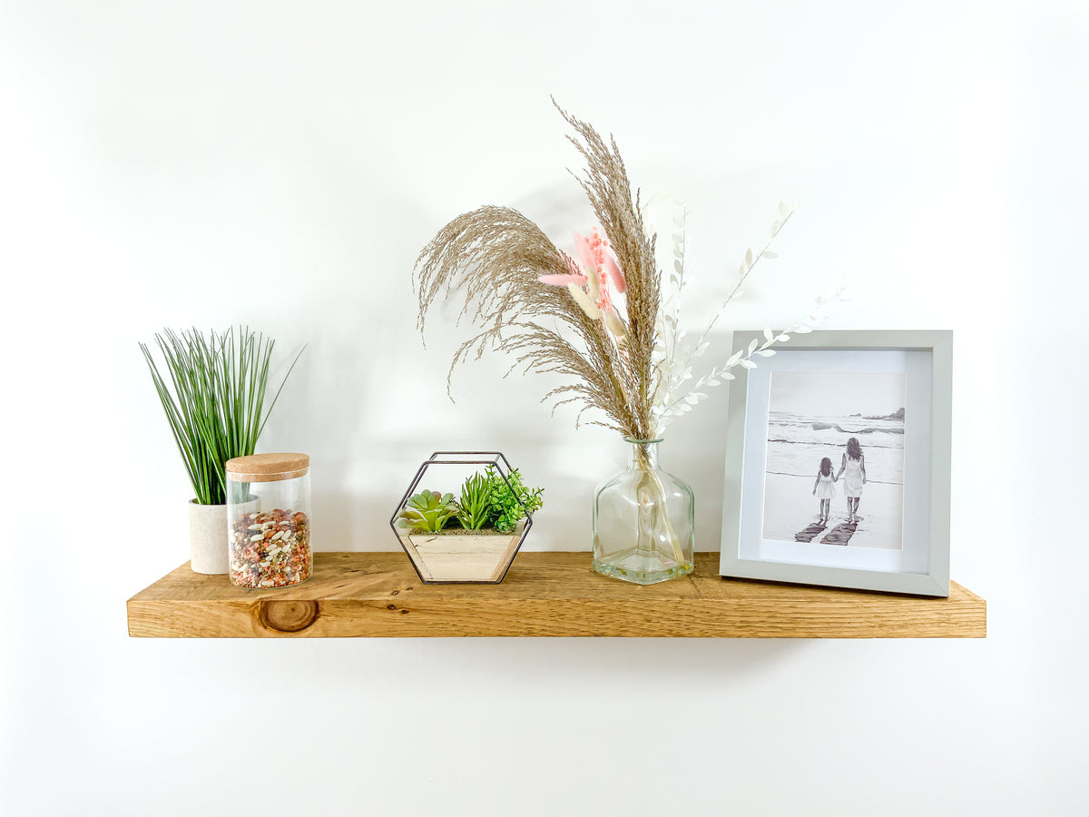 Rustic Pine Shelves - Light & Distressed Shelving Handmade in the UK